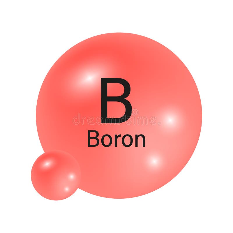 Boron Element Icon. Red Spherical Symbol. Vector Chemical Illustration ...