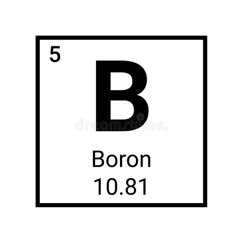 Boron Periodic Element Icon. Chemical Boron Oxide Chemical Element ...