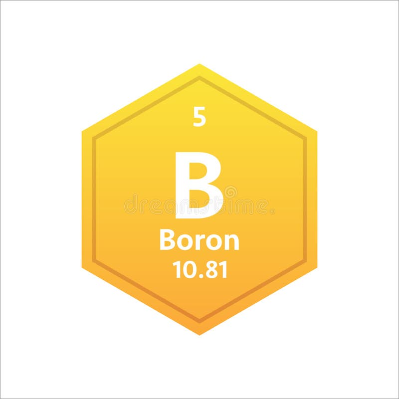 Boron Symbol. Chemical Element of the Periodic Table. Vector Stock ...
