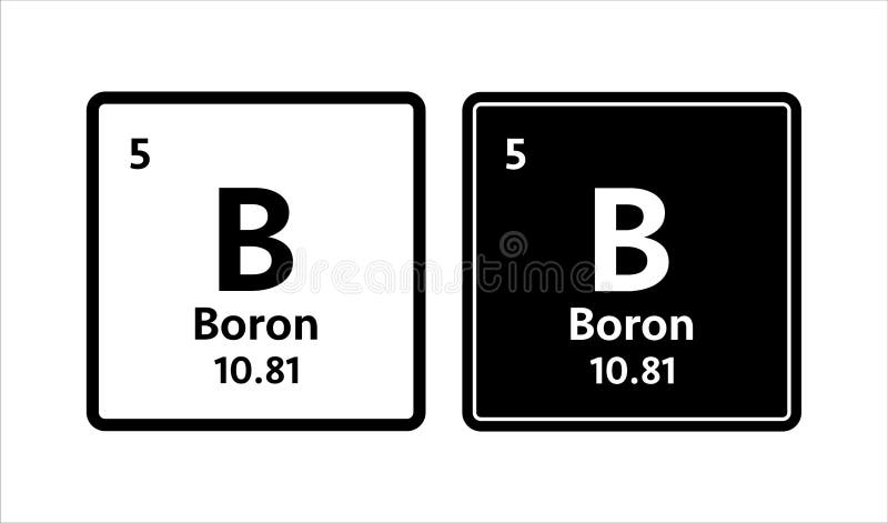 Boron Symbol on Red Rounded Square Stock Illustration - Illustration of ...