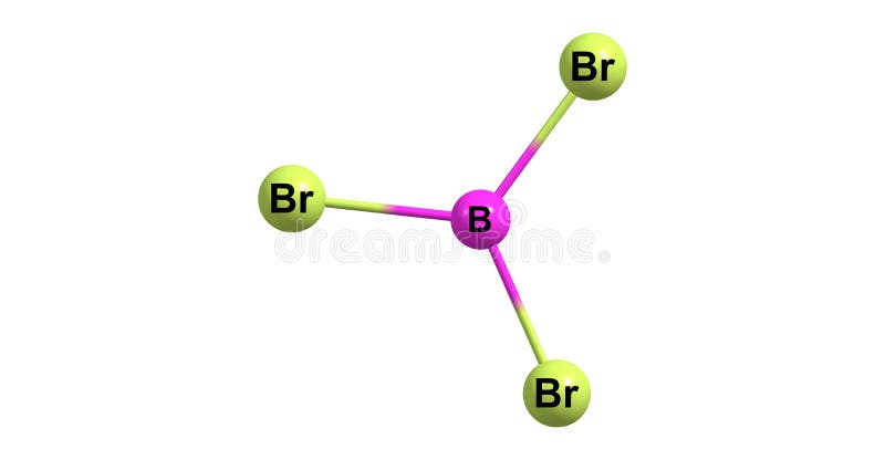 Boron Tribromide Molecular Structure Isolated on White Stock ...