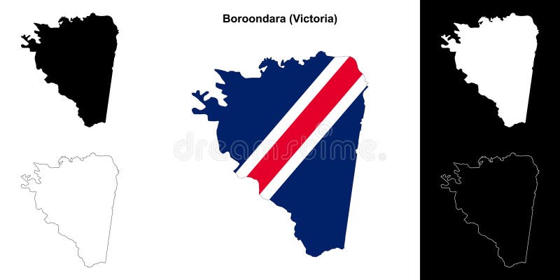 Boroondara Outline Map Stock Illustrations – 4 Boroondara Outline Map ...