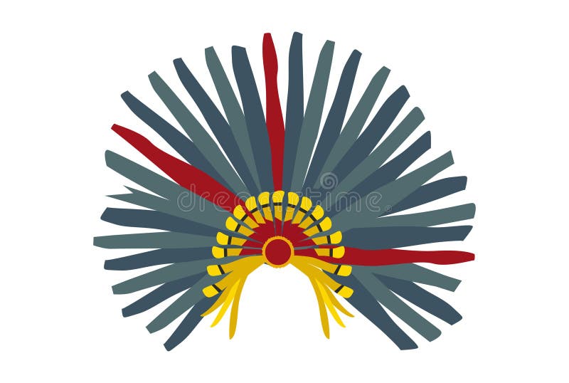 Bororo Headdress Brazil Tradition Costume Accessory Stock Illustration ...