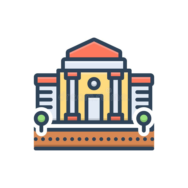 Color Illustration Icon for Borough, City and Town Stock Illustration ...