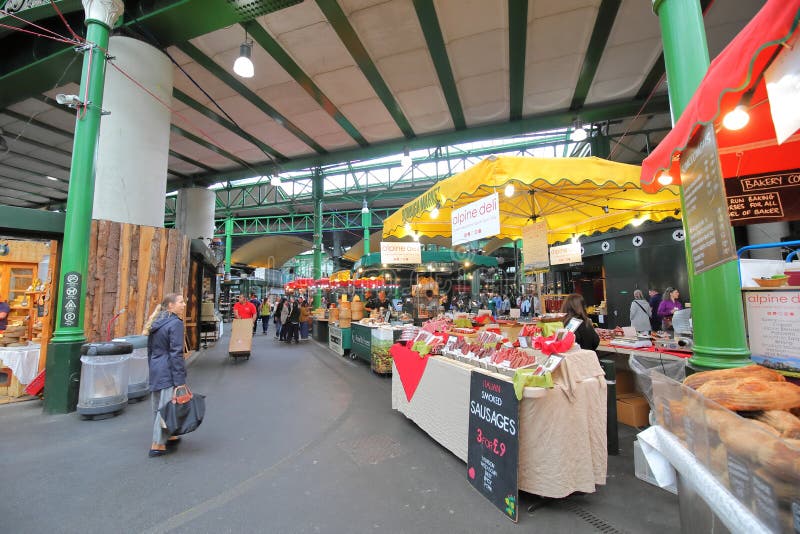 Borough market London UK editorial stock image. Image of travel - 156506194