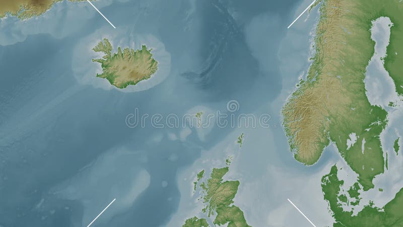 Boroy Island in the North Atlantic Ocean. Physical Map. Slide Stock ...