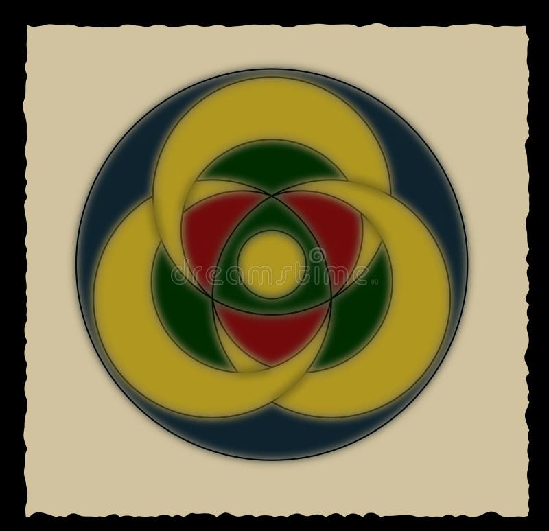 Borromean Rings stock vector. Illustration of light, kaleidoscopic ...