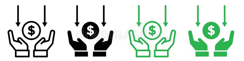 Borrower Icon Logo Set Vector Stock Vector - Illustration of cash ...