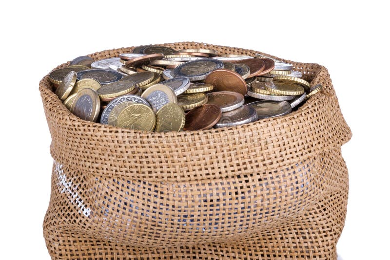 Borsa Dei Soldi Con Le Monete E L'albero Dei Soldi Isolato Ad Un Fondo ... Borsa Dei Soldi Con Le Monete E L'albero Dei Soldi Isolato Ad Un Fondo ...