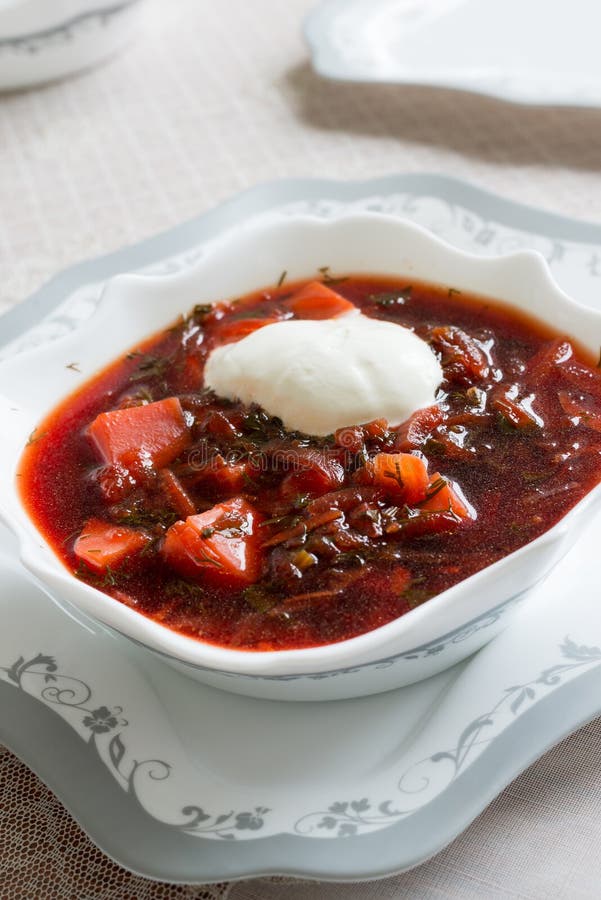 Borsch-Russian National Dish Stock Image - Image of food, dinner: 47621705
