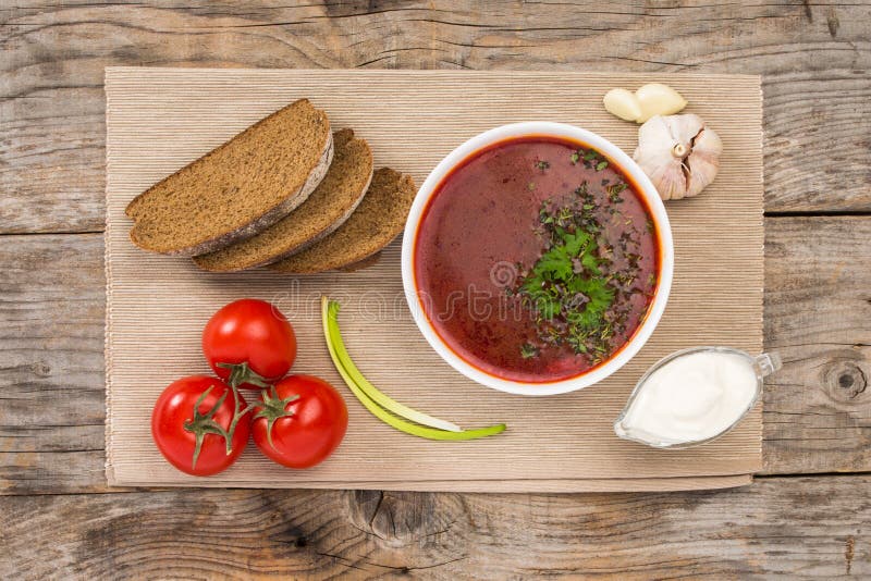 Borsch - Ukrainian and Russian National Soup Stock Image - Image of ...