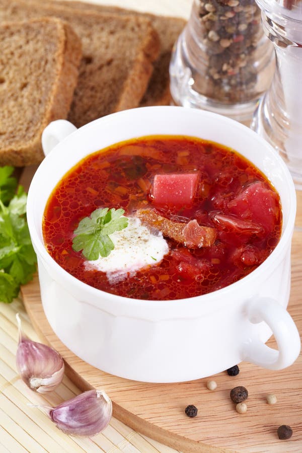 Borscht stock image. Image of borsch, tomato, white, dinner - 24116217