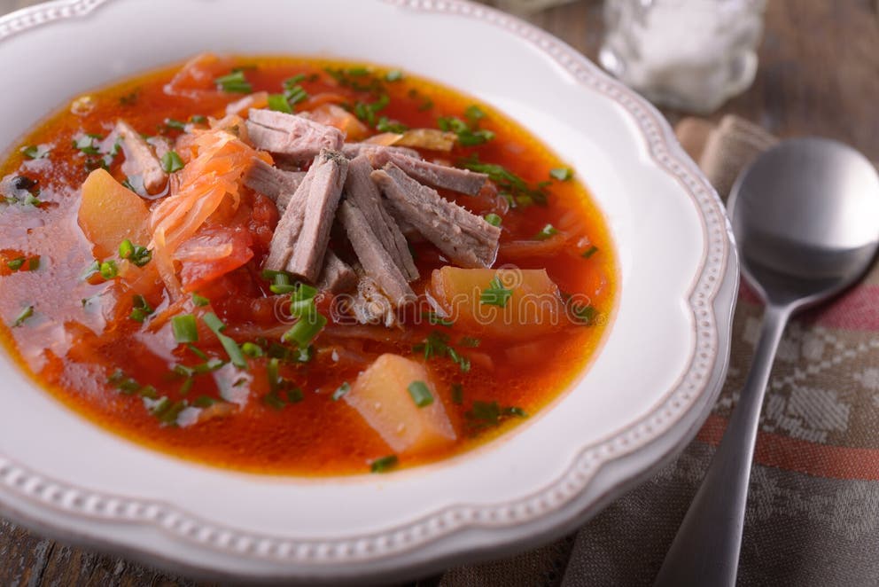 Borscht stock image. Image of borscht, horizontal, tomato - 30981755