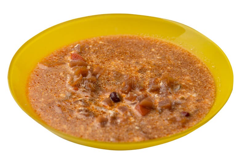 Borscht Soup Isolated on a White Background. Borscht Soup in the Plate ...