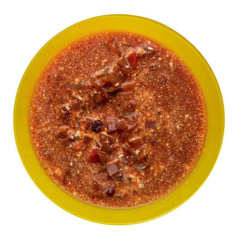 Borscht Soup Isolated on a White Background. Borscht Soup in the Plate ...