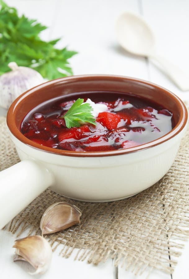 Borsh. Plat Traditionnel Russe Photo stock - Image du bortsch ...