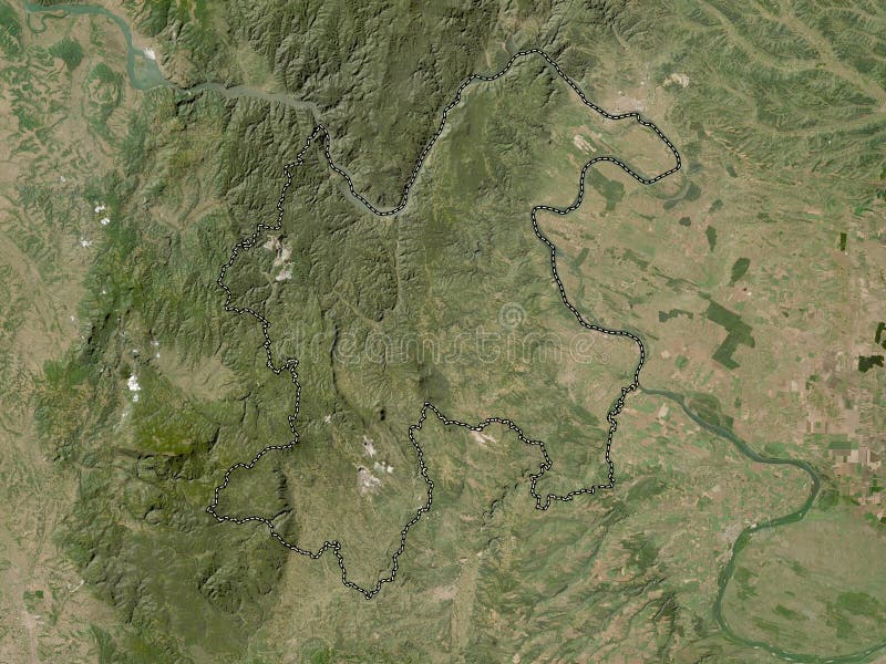 Borski, Serbia. Low-res Satellite. No Legend Stock Illustration ...