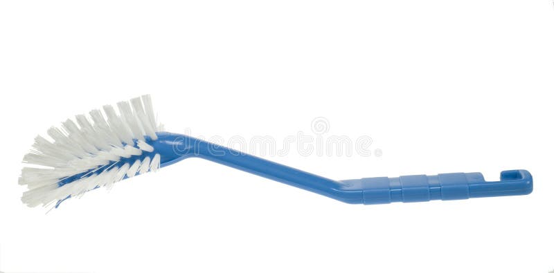 Röd plast- borste fotografering för bildbyråer. Bild av hemhjälp - 43276601