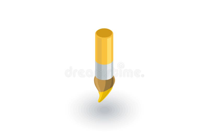 Borstel Isometrisch Vlak Pictogram 3d Vector Vector Illustratie ...