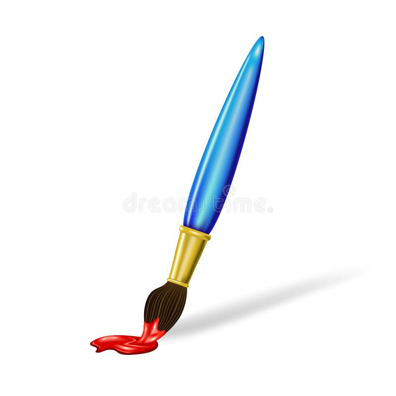 Streek met rode verf vector illustratie. Illustration of realistisch ...