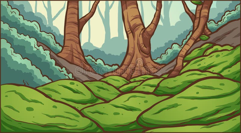 Bos achtergrond vector illustratie. Illustration of klem - 94698707