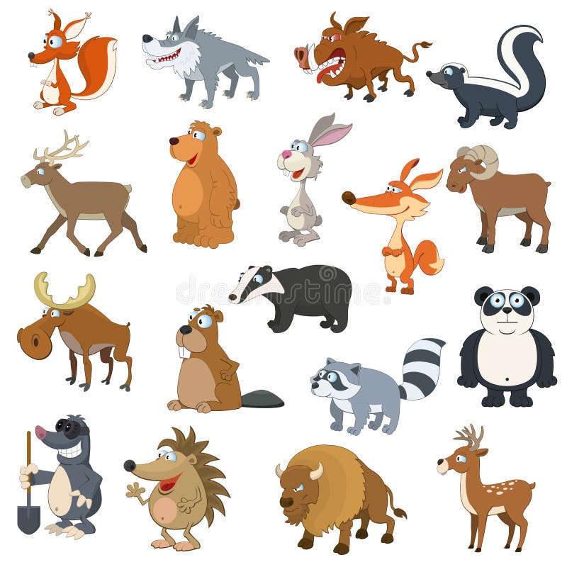 Bos dieren vector illustratie. Illustration of achtergrond - 24060989