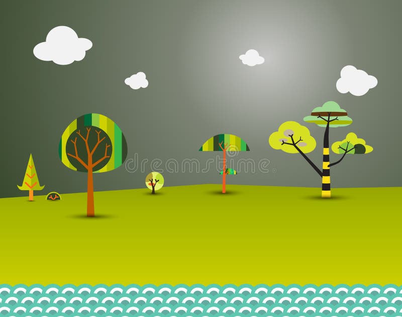 Bos moderne vector vector illustratie. Illustration of informatie ...