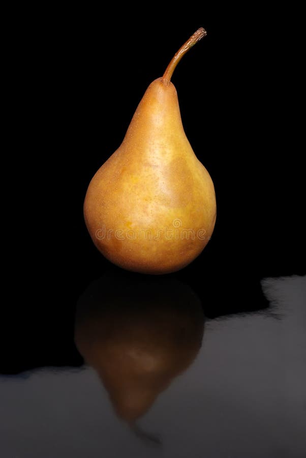 Bosc pear on black stock image. Image of isolated, healthy - 9465235
