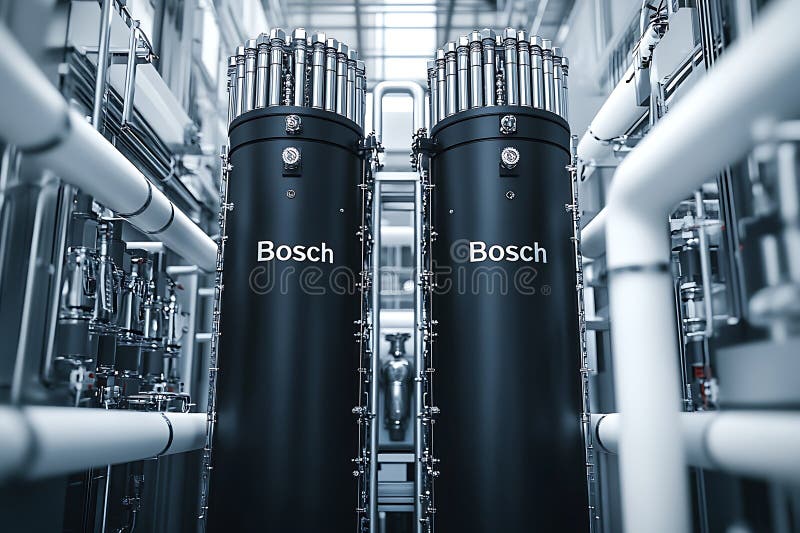 Bosch Fuel Cell Technology Hydrogen Production Stock Illustration ...