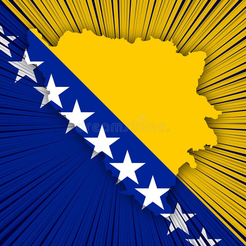 Bosnia Independence Day Map Design Stock Vector - Illustration of march ...