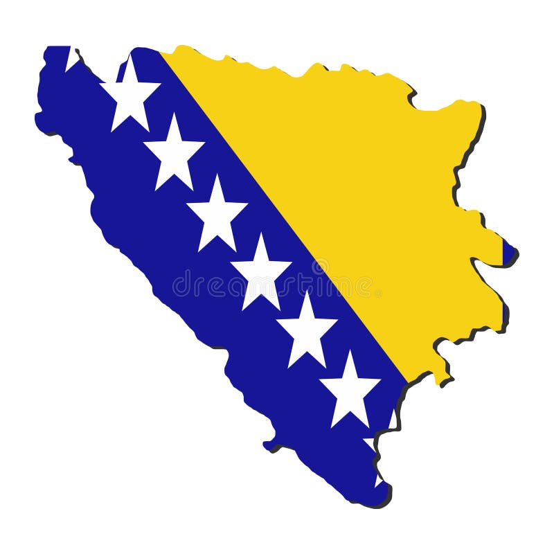 Bosnia map flag stock vector. Illustration of geography - 11445434
