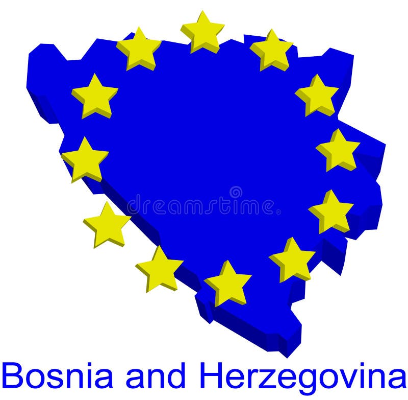 Bosnien-Herzegowina in EU vektor abbildung. Illustration von symbol ...