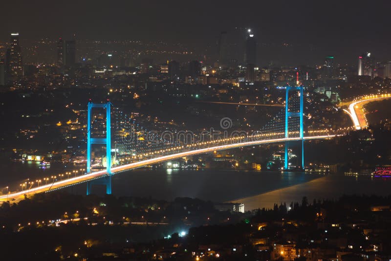 Bosphorus Bridge stock image. Image of modern, logistics - 18085145