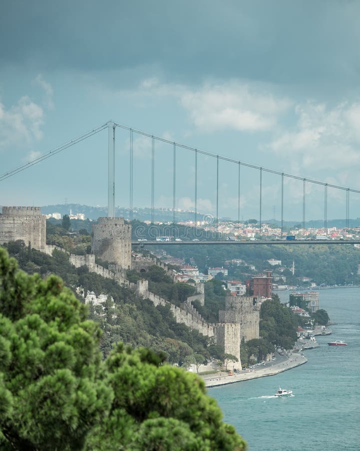 Bridge on the Bosphorus Strait Stock Image - Image of bosporus, strait ...