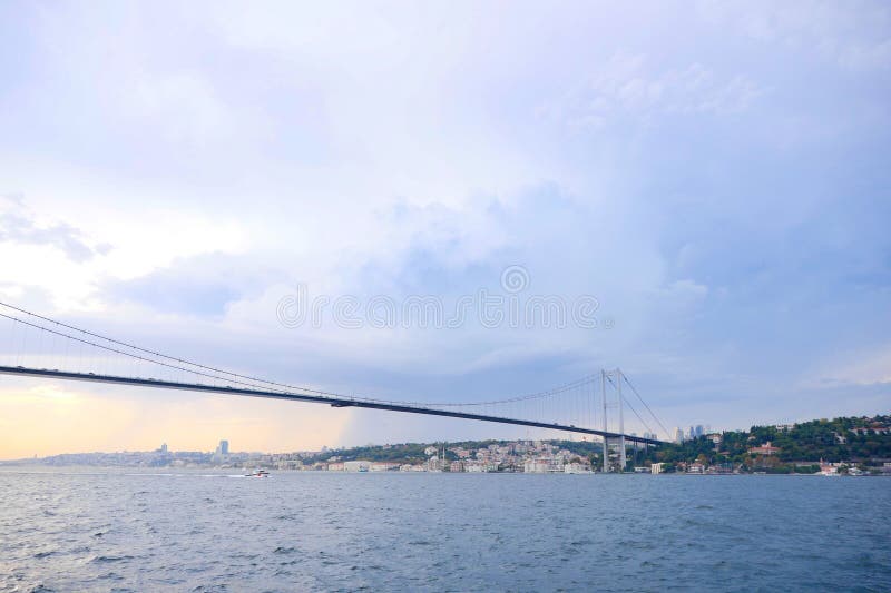Bosphorus Bridge and City Scape in Istanbul, Turkey Stock Photo - Image ...