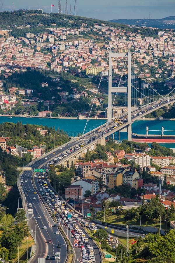 The Bosphorus Bridge stock photo. Image of economy, turkey - 184869158