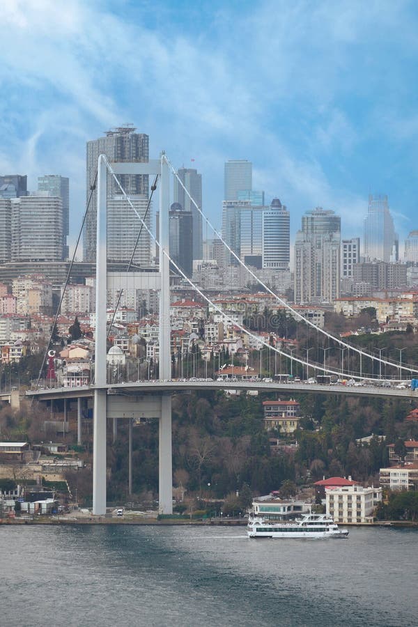 Bosphorus Bridge in Istanbul, Turkey Stock Photo - Image of management ...