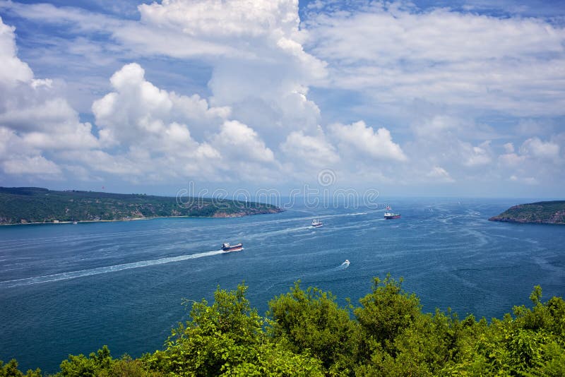Bosphorus Strait Enters Black Sea Stock Image - Image of landscape ...