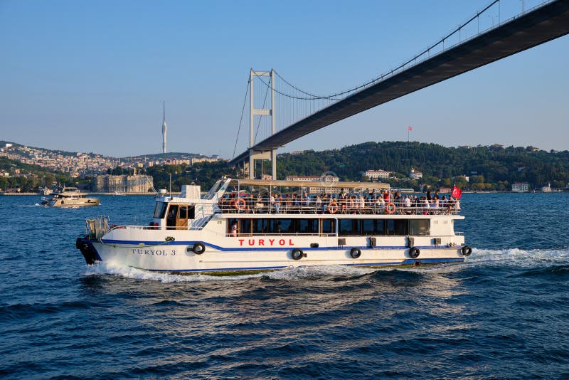 Bosphorus Touristic Cruise in Istanbul Turkey Editorial Stock Photo ...