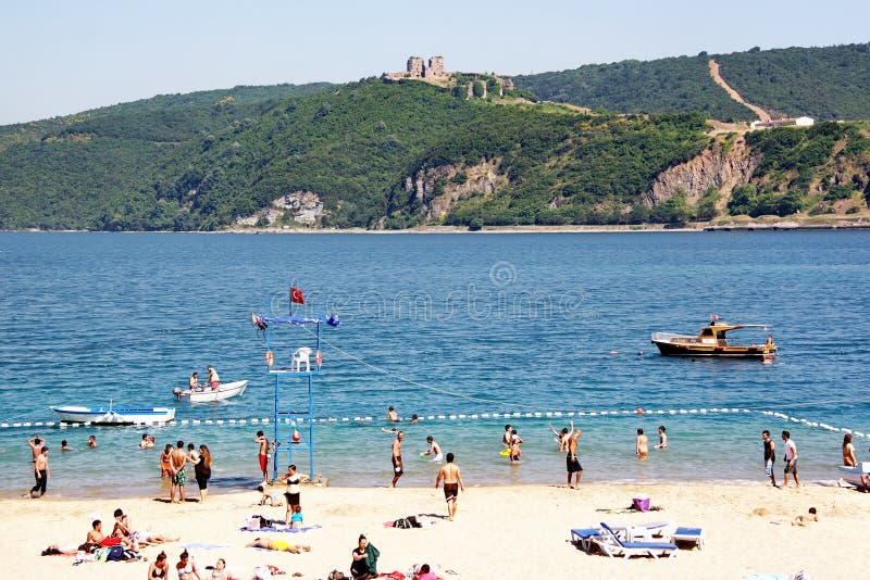 Sile Strand, Istanbul, Die Türkei Stockbild - Bild von panoramisch ...