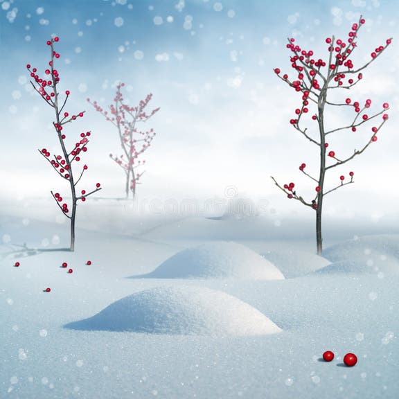 Bosque Hermoso Del Invierno Stock de ilustración - Ilustración de ...