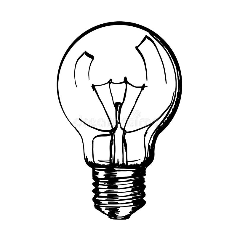Boceto De Una Lámpara Dibujada a Mano Ilustración del Vector ...