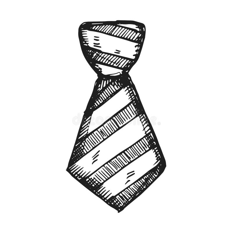 Bosquejo Del Vector Del Icono De La Corbata Dibujo Aislado Mano ...
