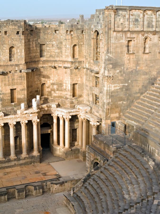Bosra-Syria stock image. Image of history, stand, corinthian - 5343385