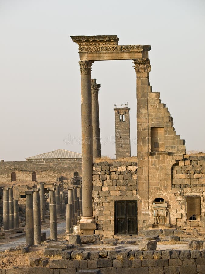 Bosra-Syria stock image. Image of history, stand, corinthian - 5343385