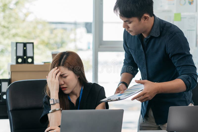 Boss is Angry and Blames the Staff for Poor Work, the Team Leader S ...