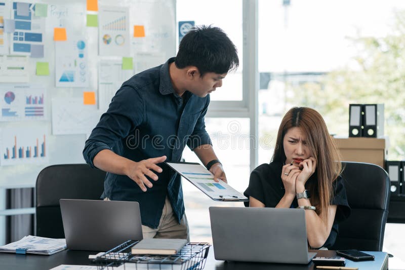 Boss is Angry and Blames the Staff for Poor Work, the Team Leader S ...