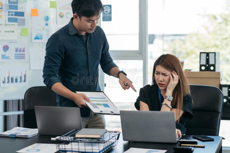 Boss is Angry and Blames the Staff for Poor Work, the Team Leader S ...