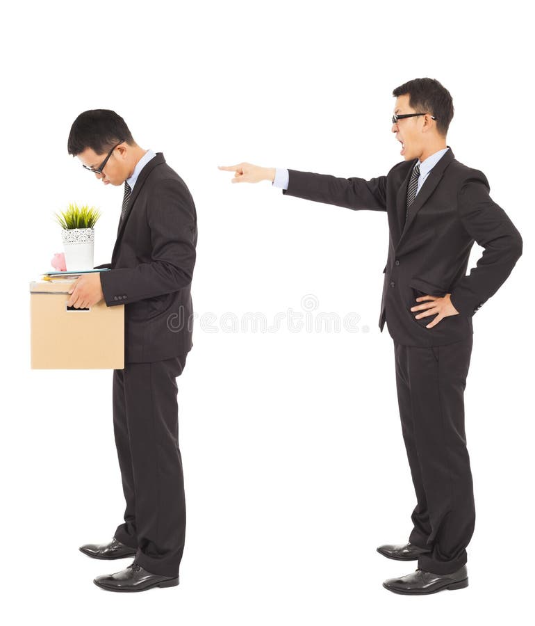 Boss Announce To Fire the Corporate Employee Stock Photo - Image of ...