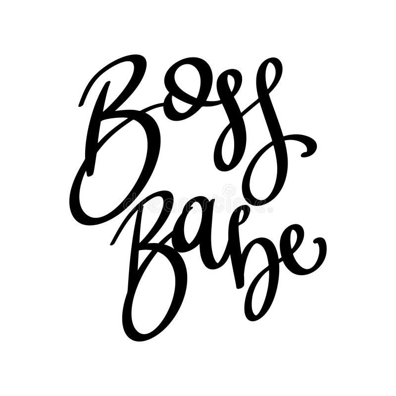 Boss Babe, Hand Lettering Phrase, Poster Design,calligraphy Stock ...